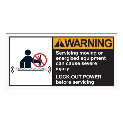 Conveyor Safety Labels - Warning Servicing|Seton Canada | Seton.ca