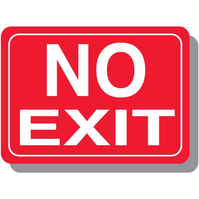 Not An Exit Signs | Clearly Mark Non-Exit Doors | Emedco
