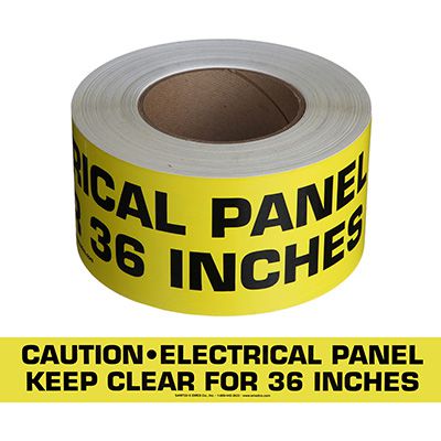 Caution Electrical Panel Message Tape | Emedco