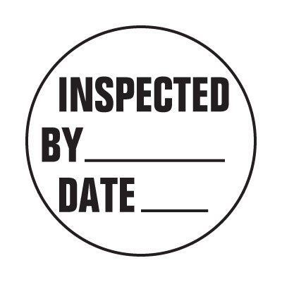 Inventory Control Labels - Inspected w/ Date Field | Seton
