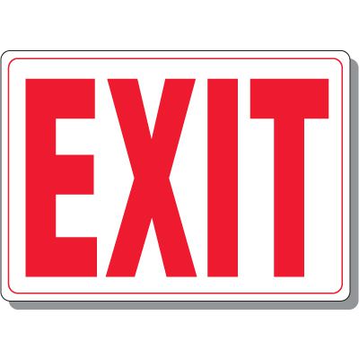 Interior decor Exit Sign - White | Emedco
