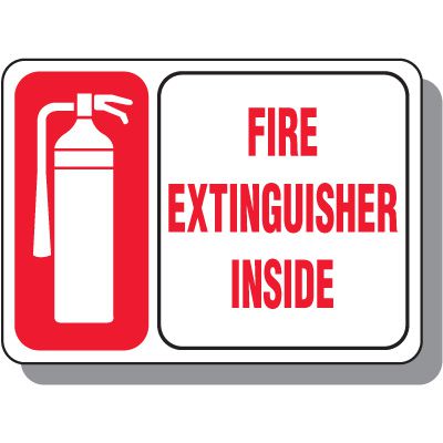 Fire extinguisher inside store
