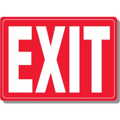 Interior decor Exit Sign - Red | Emedco