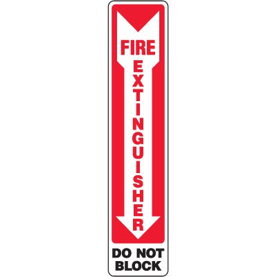 Slim-Line Fire Extinguisher Do Not Block Signs|Seton Canada | Seton.ca
