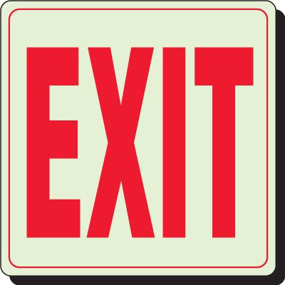 Glow In The Dark Exit Signs | Signs.com | Emedco