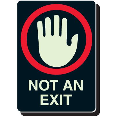 Glow In The Dark Fire And Exit Safety Signs | Emedco