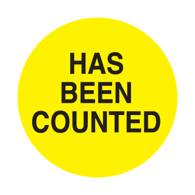 Has Been Counted Inventory Control Labels | Emedco