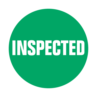 Inventory Control Labels - Green Inspected Sticker | Seton