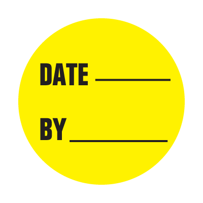 Inventory Control Labels - Date & By Fields | Emedco