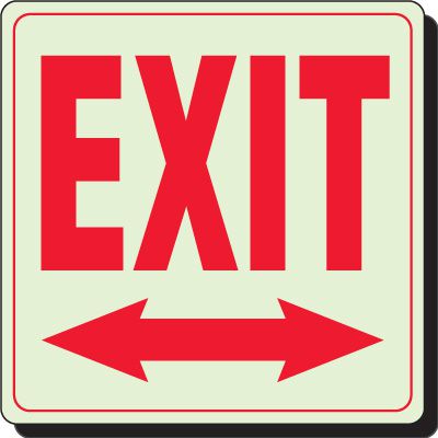 Glow In The Dark Exit Signs | Emedco
