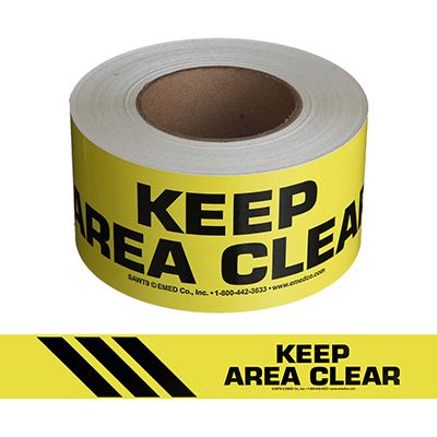 Keep Area Clear Message Tape | Self-Adhesive Tape.com | Emedco