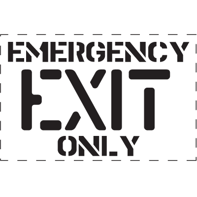 Emergency Exit Only - Fire & Exit Equipment Stencil | Seton