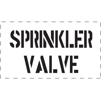 Sprinkler Valve - Fire & Exit Equipment Stencil | Seton