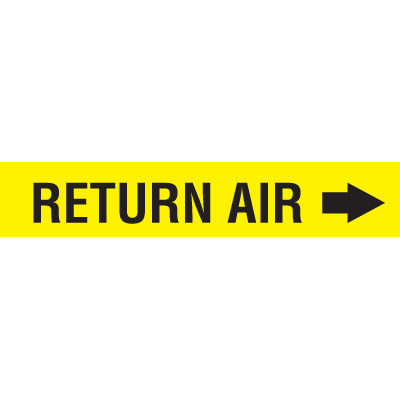 Seton Code™ Return Air Self-Adhesive Duct Markers | Seton