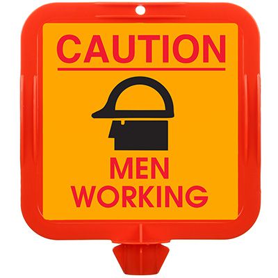 Cone Sign Caution Men Working | Seton