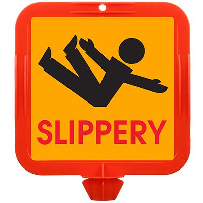 Slippery Safety Cone Sign | Emedco