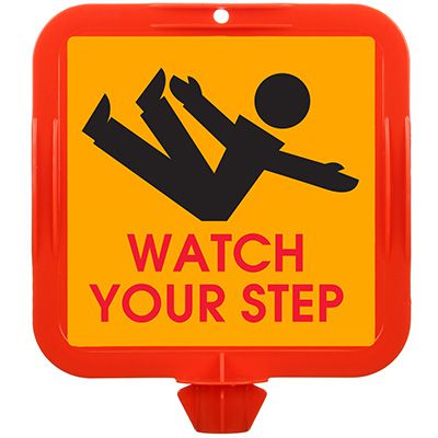 Watch Your Step Safety Cone Sign | Emedco