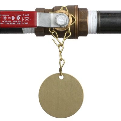 Blank Brass Valve Tags | Round & Square | Multiple Sizes | Seton
