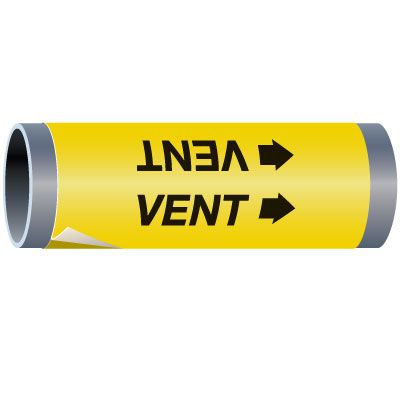 Ultra-Mark® Self-Adhesive High Performance Pipe Markers - Vent | Seton