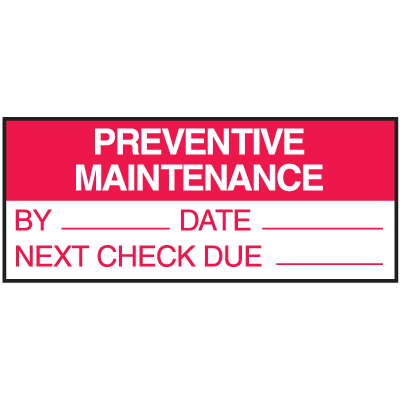 Maintenance & Service Stickers & Labels | Seton