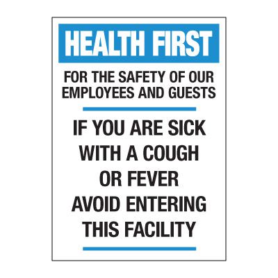 If You Are Sick Avoid Entering Decal | Seton