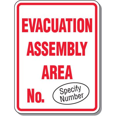 Custom Evacuation Assembly Area Sign | Emedco