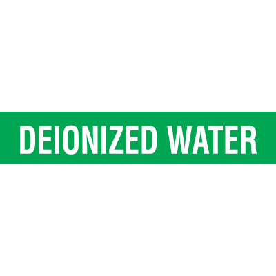 Seton Code™ Economy Self-Adhesive Pipe Markers - Deionized Water | Seton
