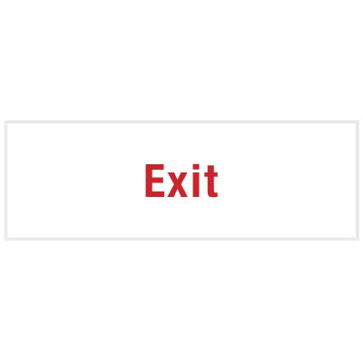 Exit - Engraved Standard Worded Signs|Seton Canada | Seton.ca