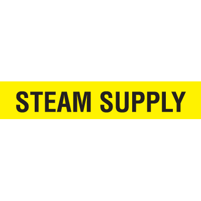 Seton Code™ Economy Self-Adhesive Pipe Markers - Steam Supply | Seton