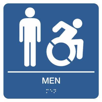 Graphic Braille Signs - Men & Dynamic Accessibility | Emedco