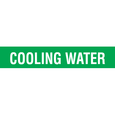 Adhesive Economy Pipe Markers - Cooling Water | Seton Canada | Seton.ca