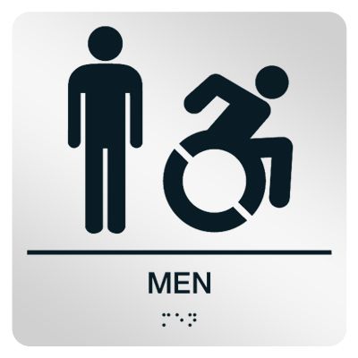 Men with Dynamic Accessibility Graphic - Graphic Braille Signs | Seton