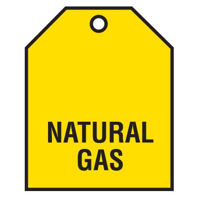 Natural Gas - Vinyl Valve Indicator Tag | Emedco