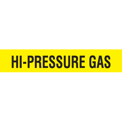 Seton Code™ Adhesive Pipe Markers - Hi-Pressure Gas | Seton