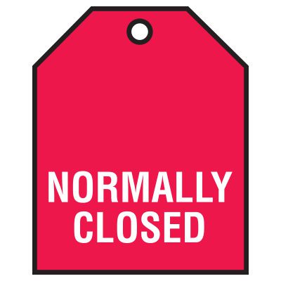 Normally Closed Indicator Tag, Valve Tags, SHIPS FAST! | Seton | Seton