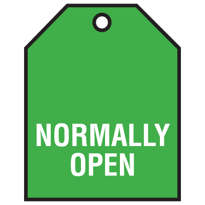 Normally Open Vinyl Valve Indicator Tag|Seton Canada | Seton.ca