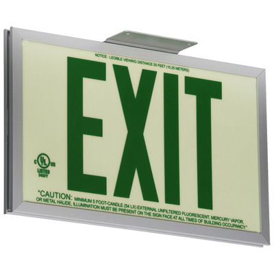 Jessup Glo Brite Photoluminescent UL924 Exit Sign P50 with Frame, Exit ...