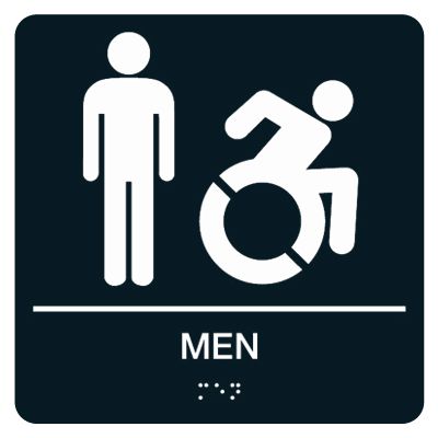 Men with Dynamic Accessibility Graphic - Graphic Braille Signs | Seton