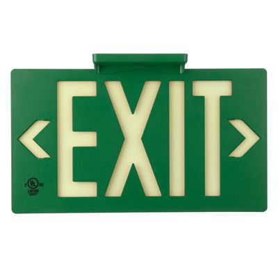 Glo Brite Photoluminescent UL924 PF100 Exit Sign, Exit, Fire ...