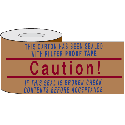 Printed Kraft Reinforced Tape - Caution | Seton