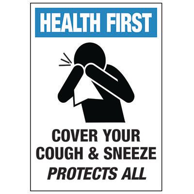 Cover Your Cough & Sneeze Protects All Label | Emedco