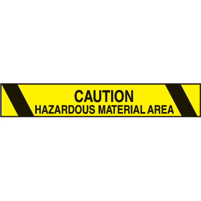 Caution Floor Tape - Hazardous Material Area | Seton