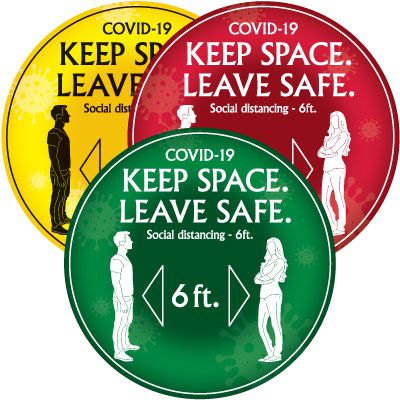 Floor Markers - COVID-19 Keep Space Leave Safe | Seton Canada | Seton.ca