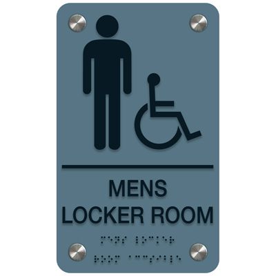 Premium ADA Signs - Men's Locker Room (Accessible) | Emedco
