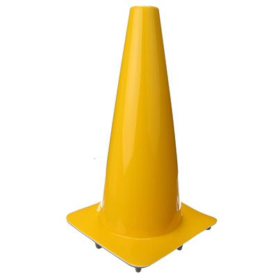 White & Yellow PVC Traffic Cones | Emedco
