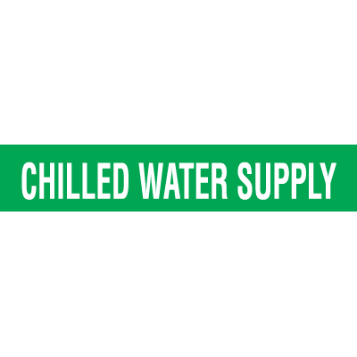 Seton Code™ Economy Self-Adhesive Pipe Markers - Chilled Water Supply ...