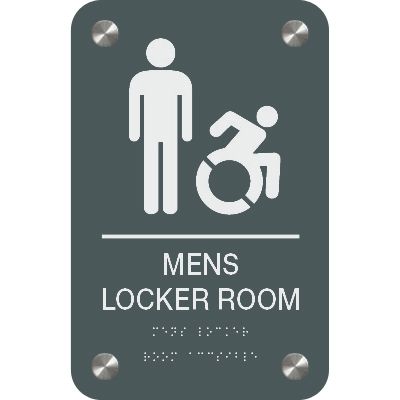 Men's Locker Room - Premium ADA Facility Signs | Seton