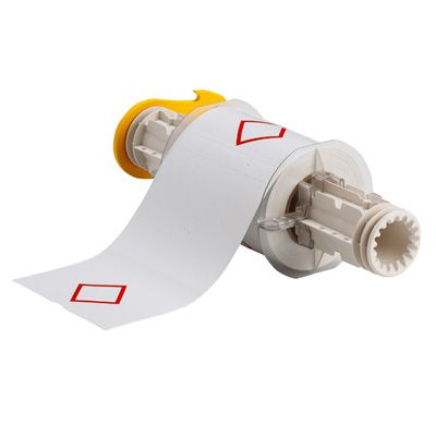 BBP®85 Series Label: Vinyl, Red Diamond, 4.1 in H x 6.1 in W | Emedco