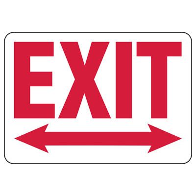 Exit Sign - Double Arrow | Emedco