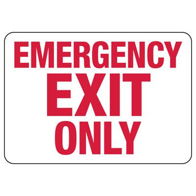 Emergency Exit Only OSHA Sign | Emedco